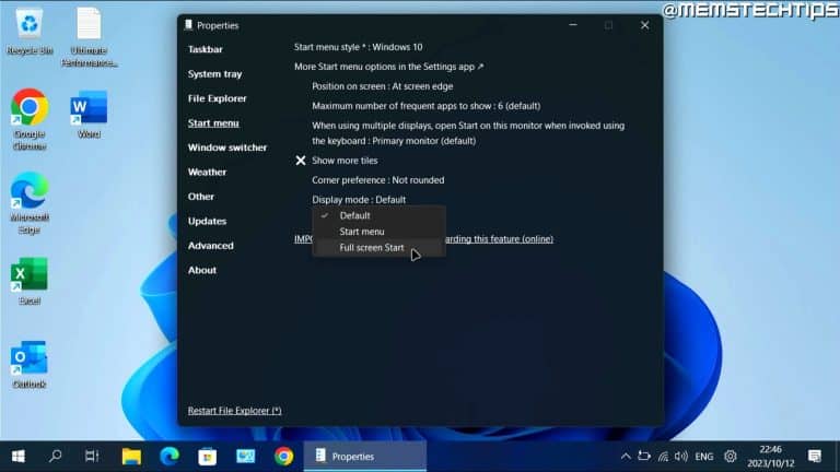 How To Make The Start Menu Full Screen On Windows 11