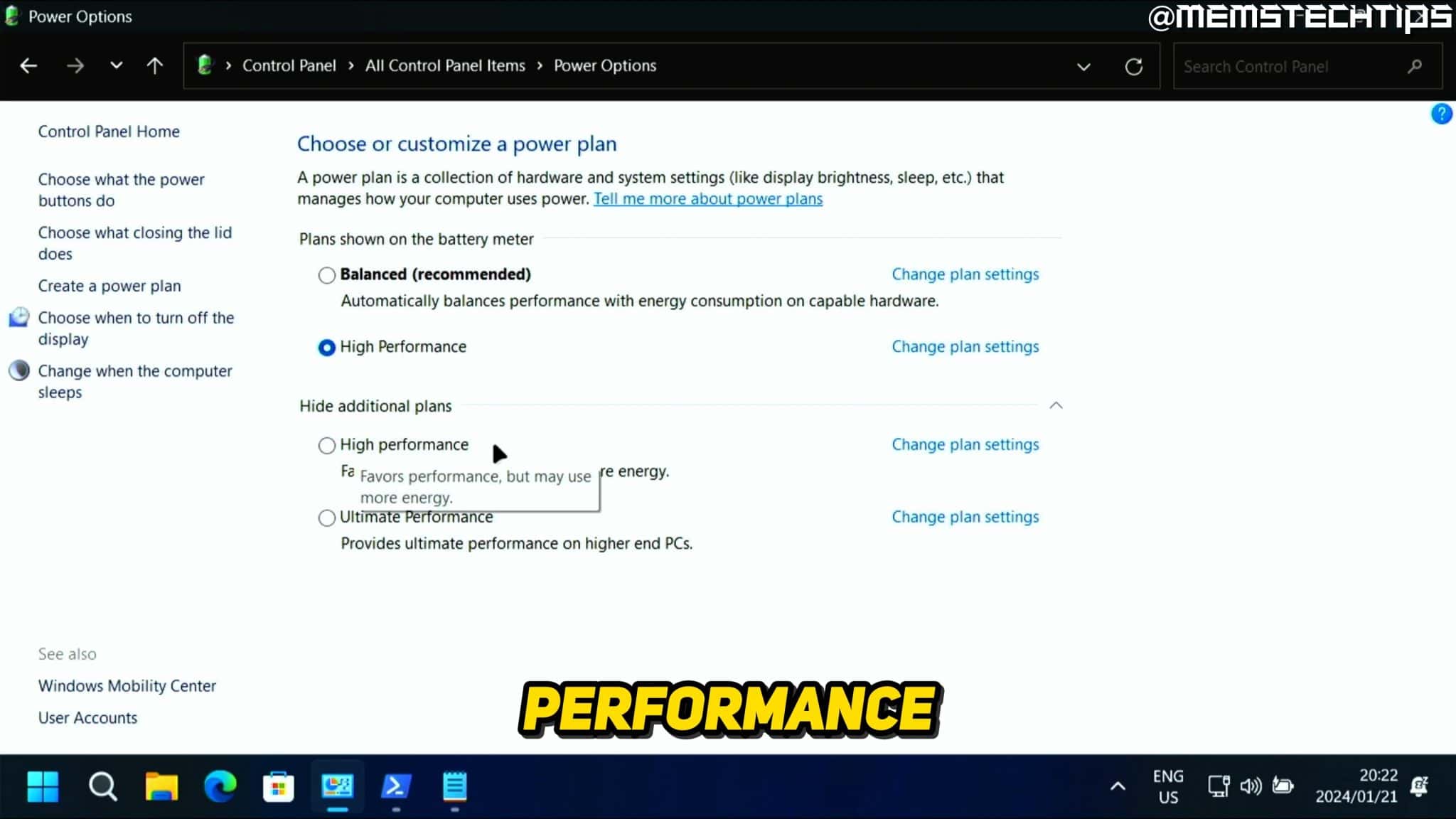 How To Add The High Performance Power Plan On Windows 10/11