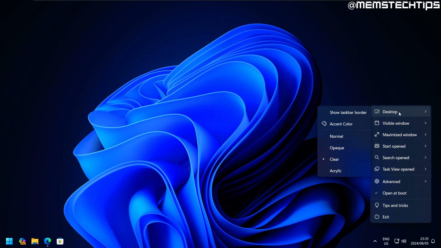 How To Make The Taskbar Transparent On Windows 11