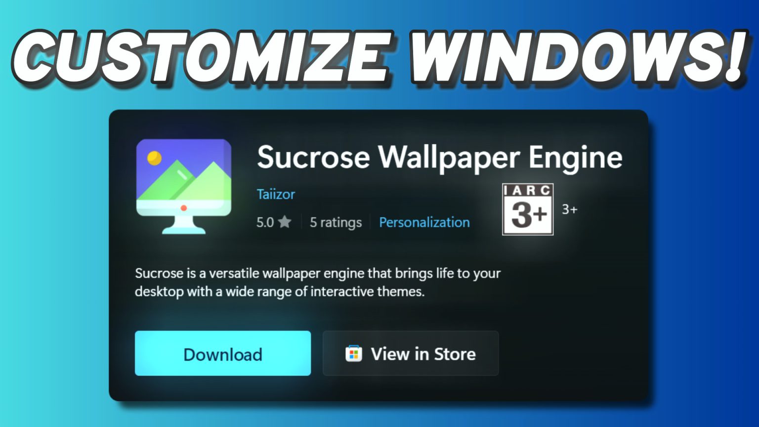Sucrose Wallpaper Engine: Best Free Animated Wallpaper App For Windows